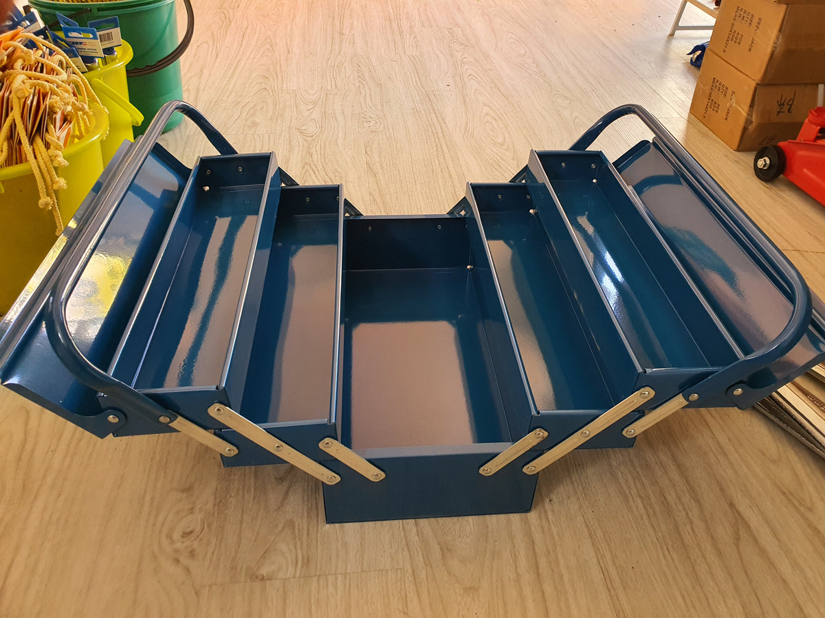 3 Layer Hard Carry Steel Tool Box - Dark Blue | Rising Sun Lifestyle