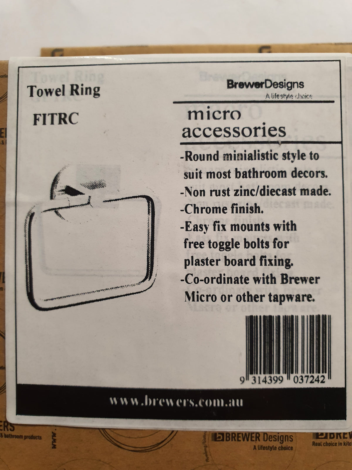 Brewers Designs - Micro Towel Ring - FITRC/ 2 FOR THE PRICE OF 1 ...