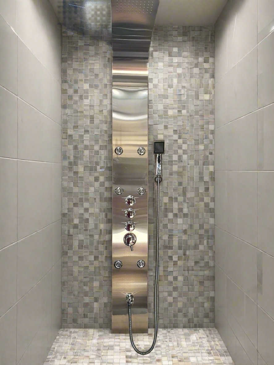 Stainless Steel high quality steel wall shower kit with body jets and ...