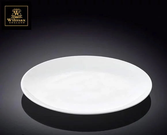 Wilmax 9721225 10 in. 25.5 cm Narrow Rim Dinner Plate 4 Pack Porcelain ...