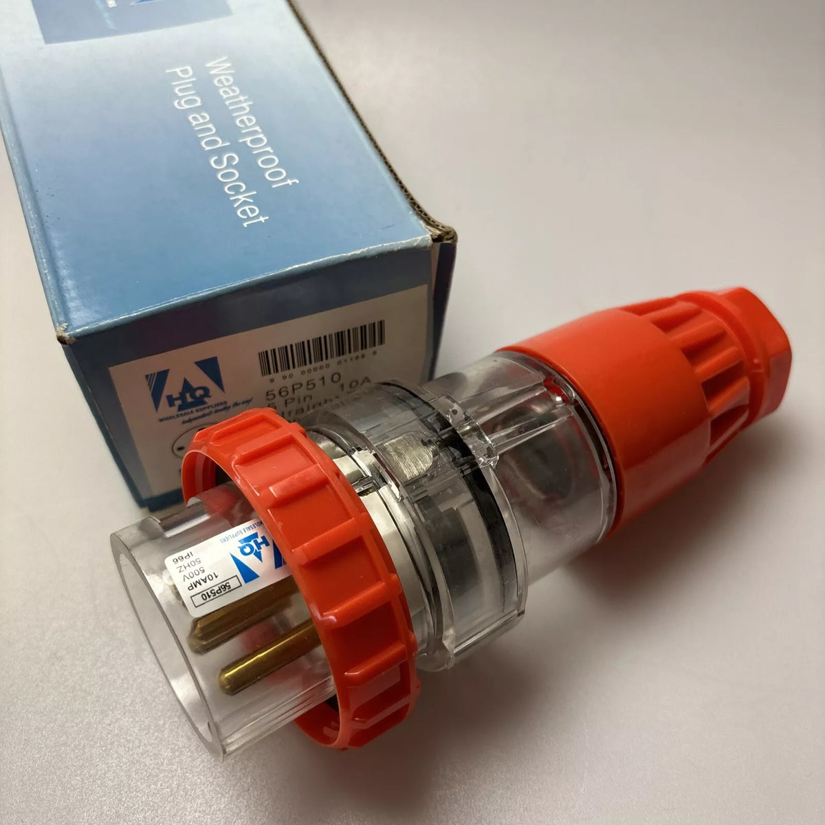 HQ / Clipsal 56P510 Straight Plug Three 3 Phase 5 Round Pin 10A 500V O ...