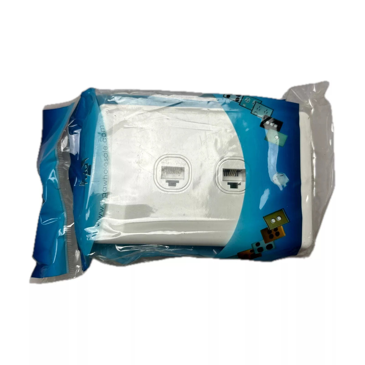 HQ RJ-11 Double Telephone / Lan Wall Plate Phone Insert Socket | Rising ...