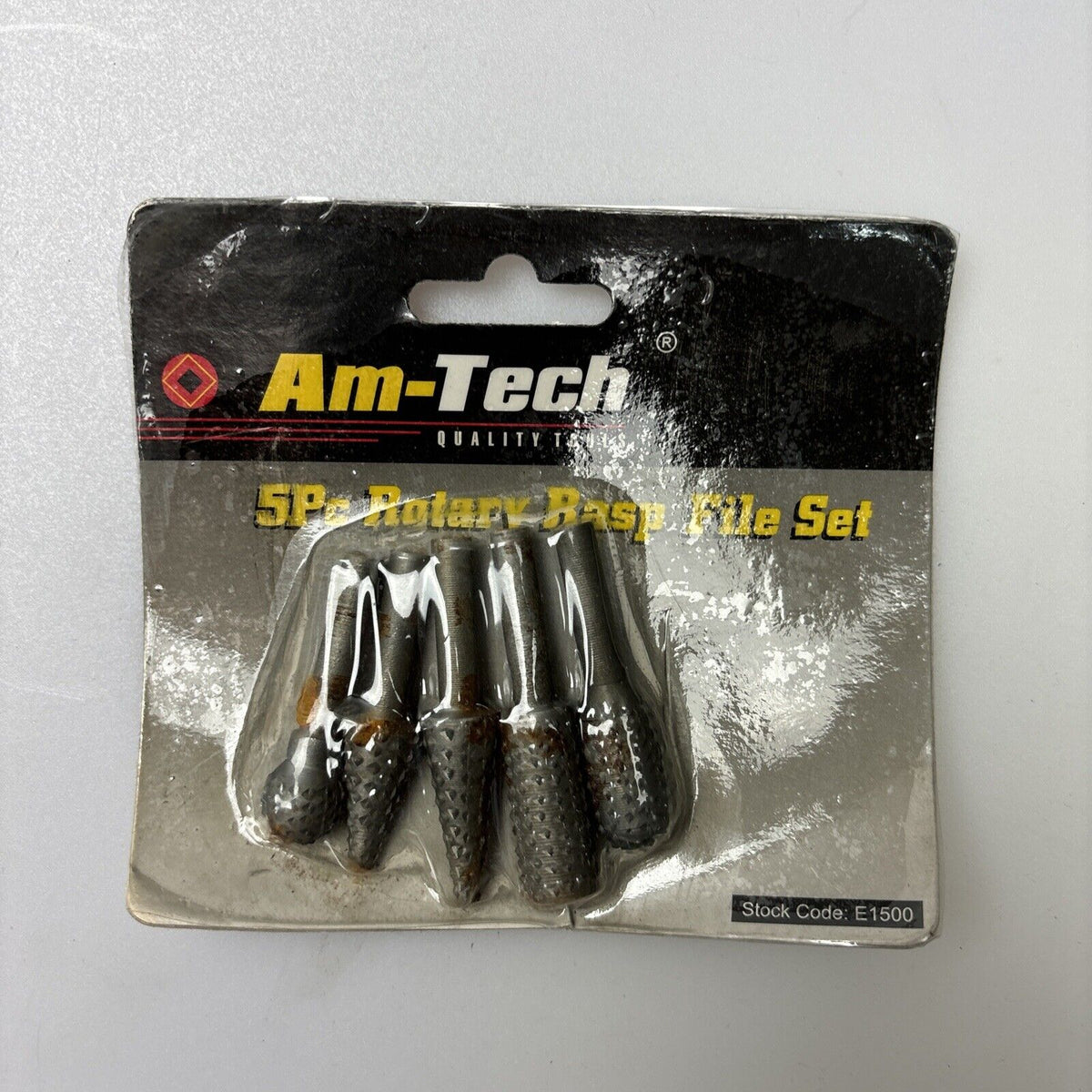 AMTECH 5 pcs Electric Rotary Rasp Embossed Steel Metal File Set Kit ...