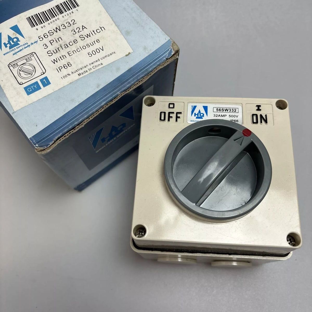 HQ / Clipsal 32A AMP Single Phase 3 Pin Surface Switch Waterproof Powe ...